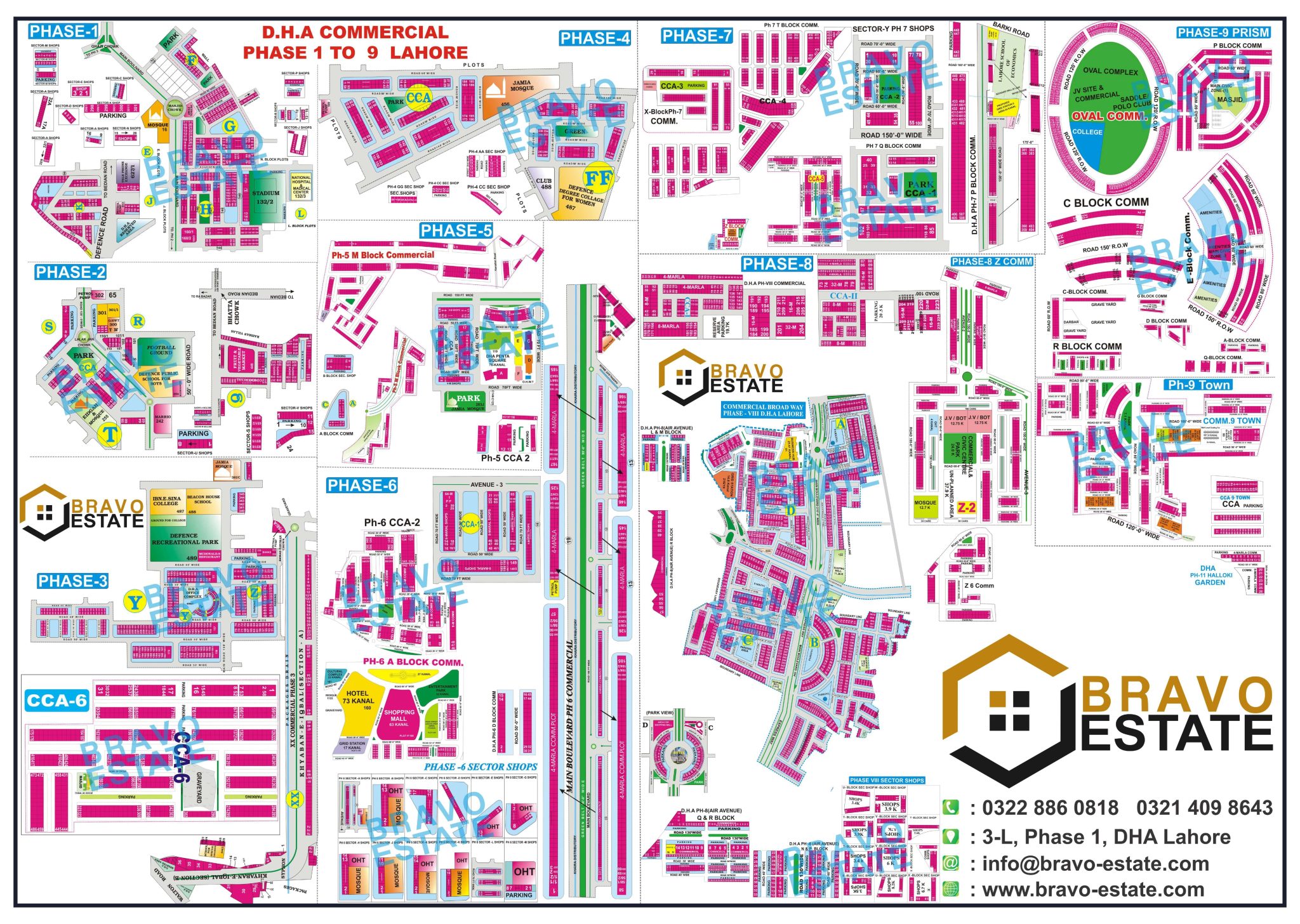 DHA Maps | Dha Lahore Maps Including All Phases