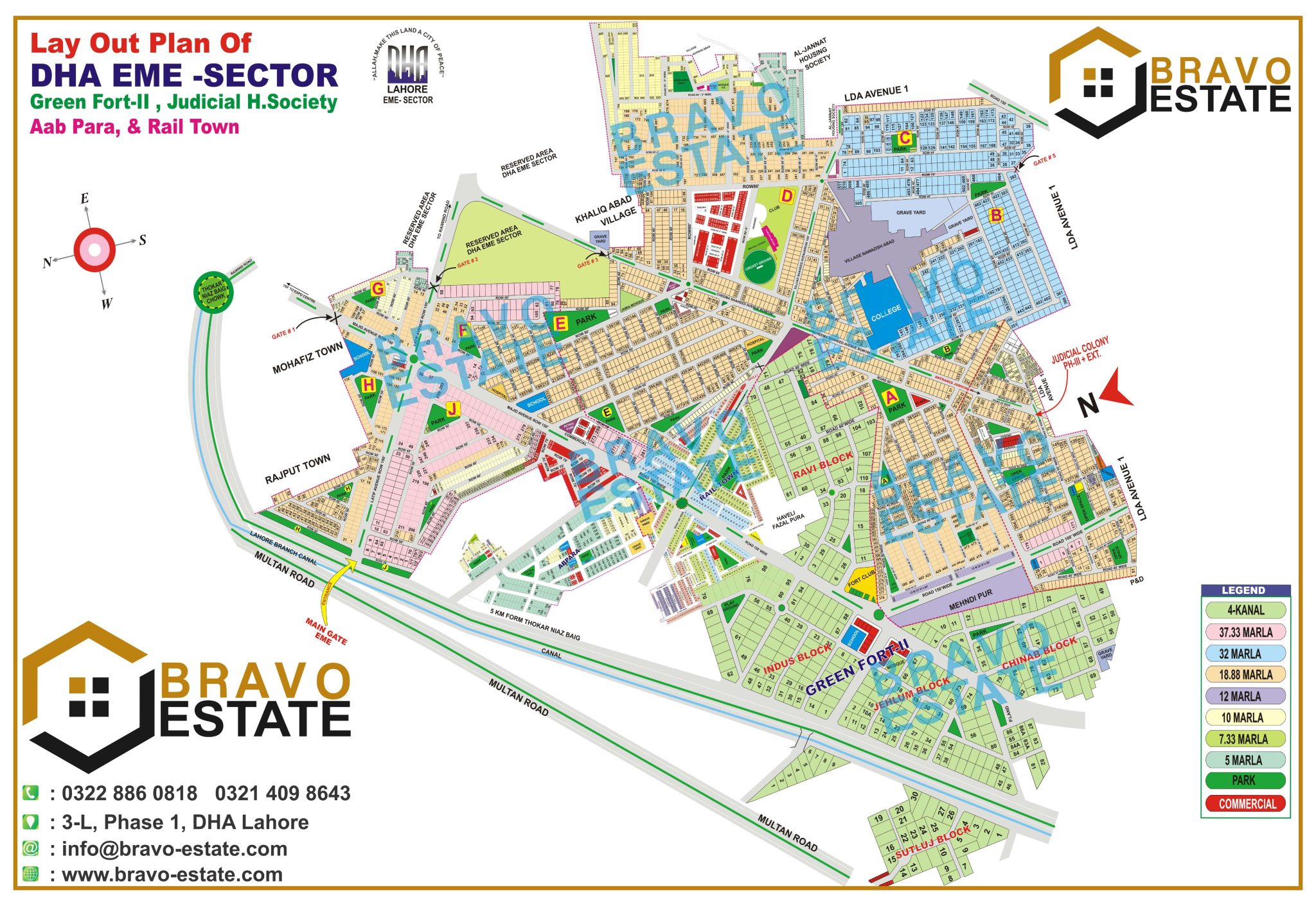 DHA Maps | Dha Lahore Maps Including All Phases