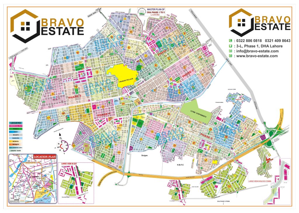 DHA Maps | Dha Lahore Maps Including All Phases
