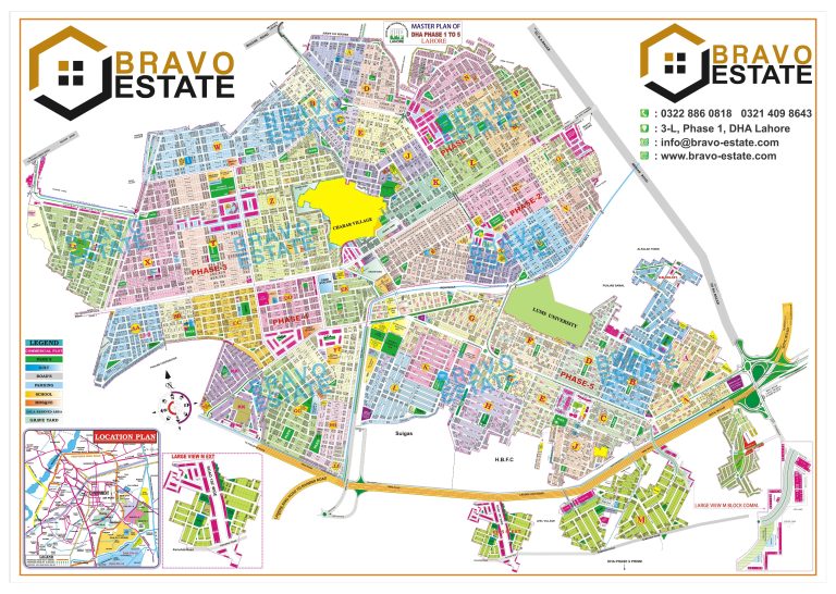 DHA Maps | Dha Lahore Maps Including All Phases