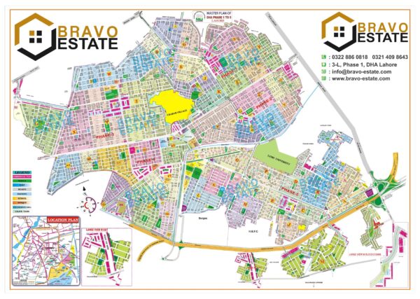 DHA Maps | Dha Lahore Maps Including All Phases