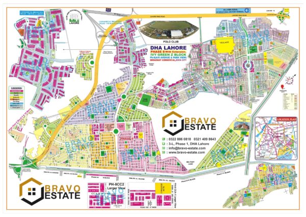 DHA Maps | Dha Lahore Maps Including All Phases