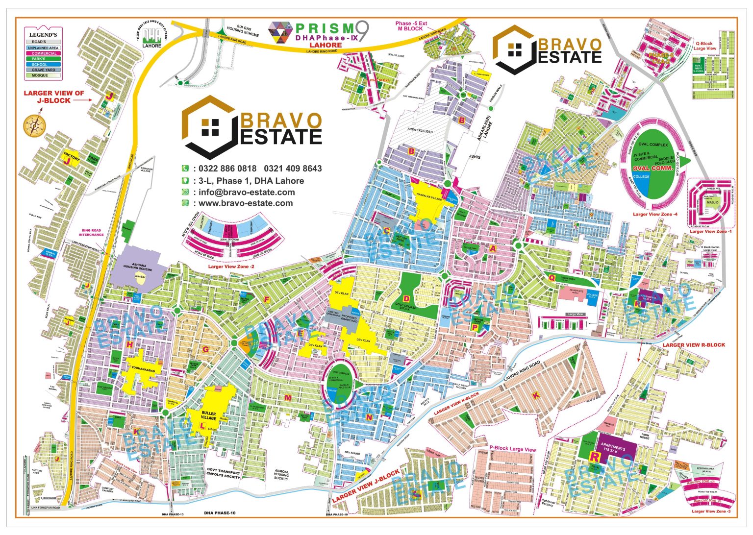 DHA Maps | Dha Lahore Maps Including All Phases